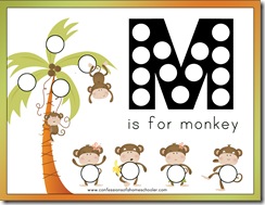 Letter M for Monkey - Confessions of a Homeschooler